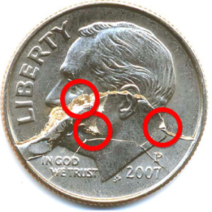 Shattered Dies on U. S. Dimes – Cuds on Coins